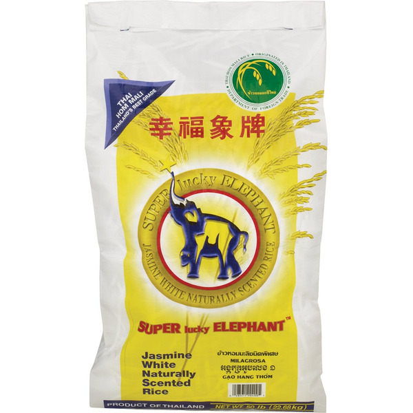 Super Lucky Elephant Jasmine Rice, 50 lbs Same-Day Delivery | Costco ...