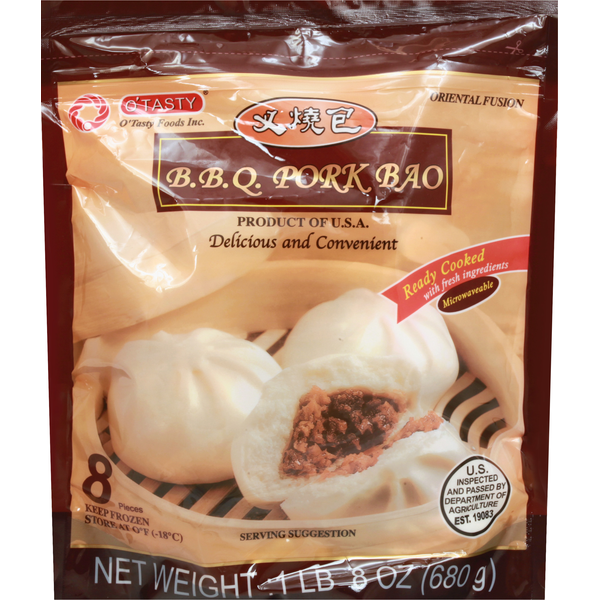 O Tasty Pork Bao, BBQ, Ready Cooked (8 each) from Smart Foodservice ...