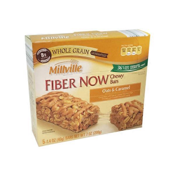 Millville Oats & Caramel Fiber Now Chewy Bars (5 ct) - Instacart