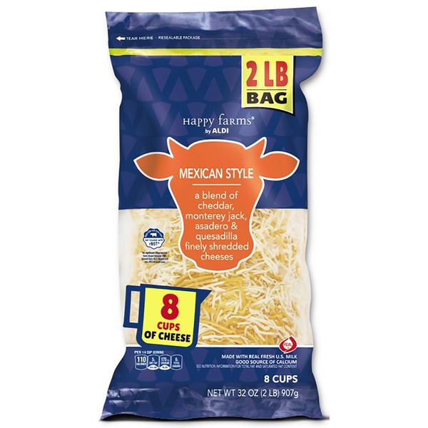 Happy Farms Shredded Blend Of Cheddar Monterey Jack Asadero & Queso ...