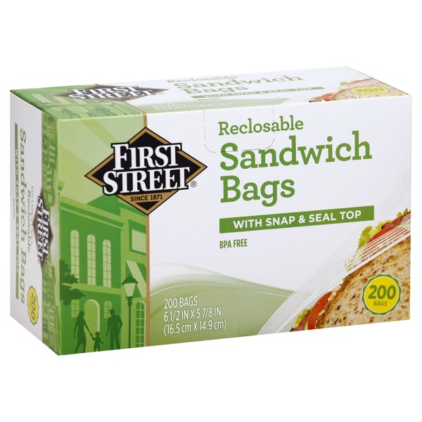 Smart & Final First Street Sandwich Bags, Reclosable Same-Day Delivery ...