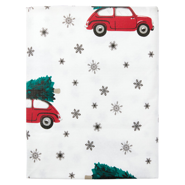 Merry Moments 52"x70” Truck Vinyl Tablecloth Same-Day Delivery or ...