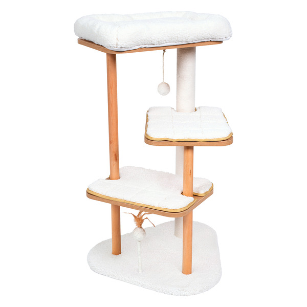 Heart to Tail Sherpa Cat Activity Tower - White Same-Day Delivery or ...