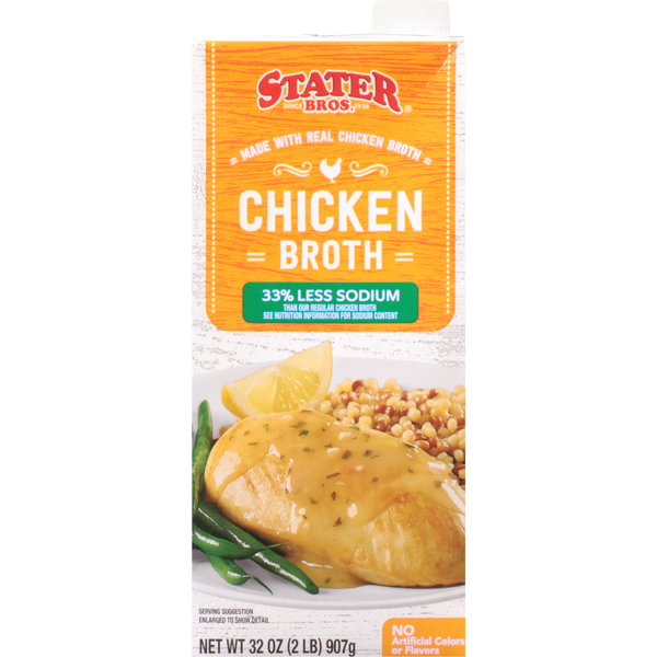 Stater Bros. Stater Bros. Markets 33% Less Sodium Chicken Broth Same ...