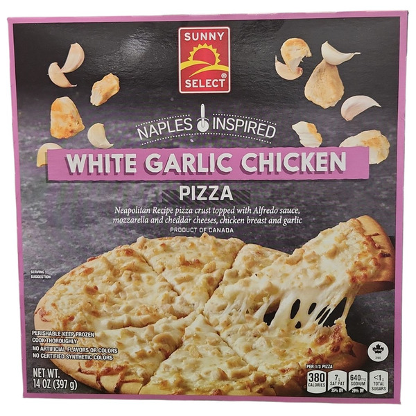 Sunny Select White Garlic Chicken Pizza Neapolitan Recipe Pizza Crust ...