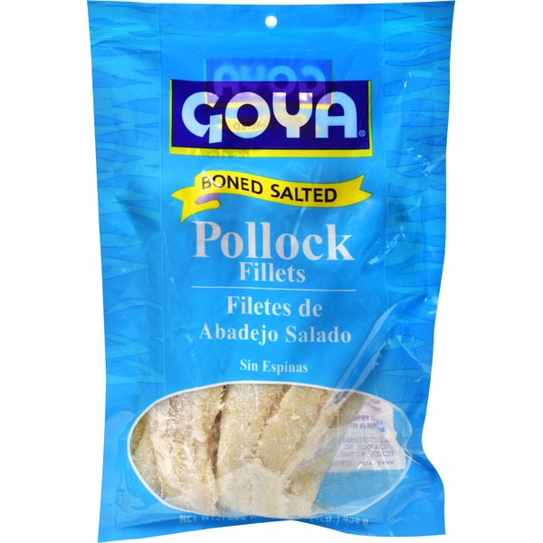 Goya Boned Salted Pollock Fillets (1 lb) - Instacart