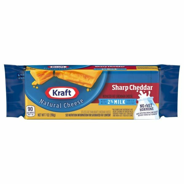 Kraft Cheese, Sharp Cheddar, Natural Reduced Fat Same-Day Delivery or ...
