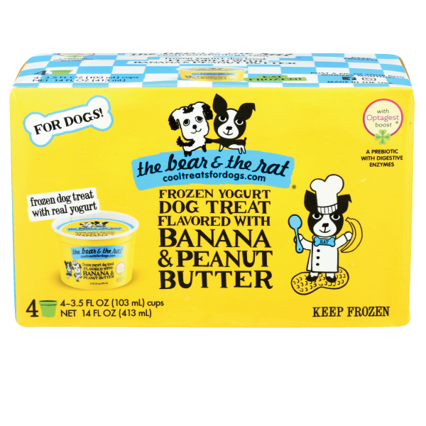 The Bear & The Rat Frozen Dog Treat, Banana & Peanut Butter Same-Day ...