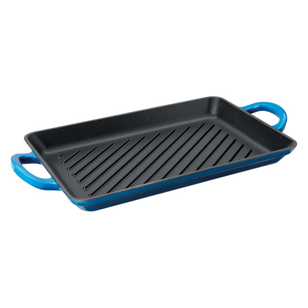 Crofton Cast Iron Skinny Grill Pan - Blue Same-Day Delivery or Pickup ...