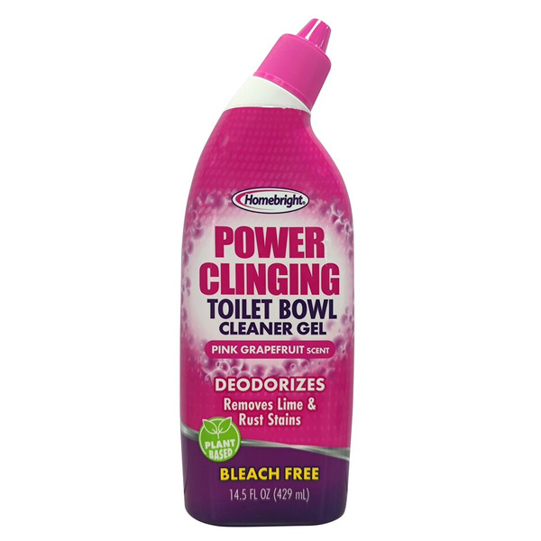 Homebright Power Clinging Toilet Bowl Cleaner Gel Pink Grapefruit Same ...