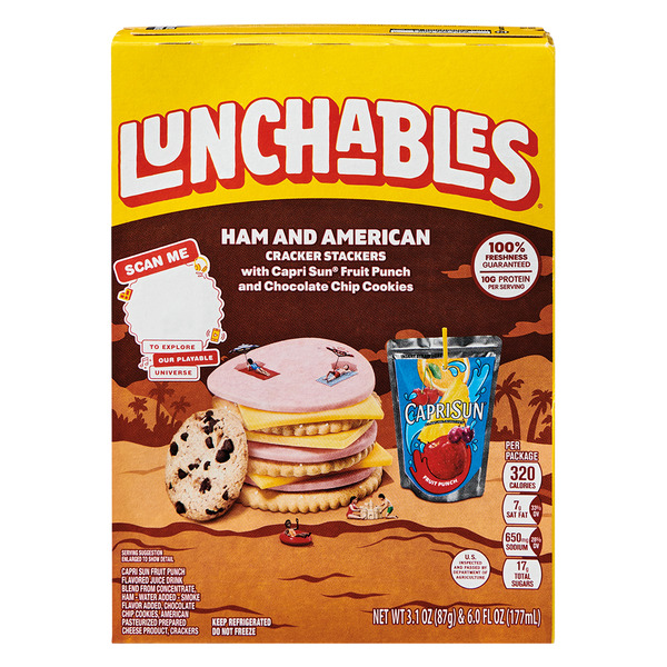 ALDI Lunchables Ham & American Cheese Cracker Stackers Kids Lunch Snack ...