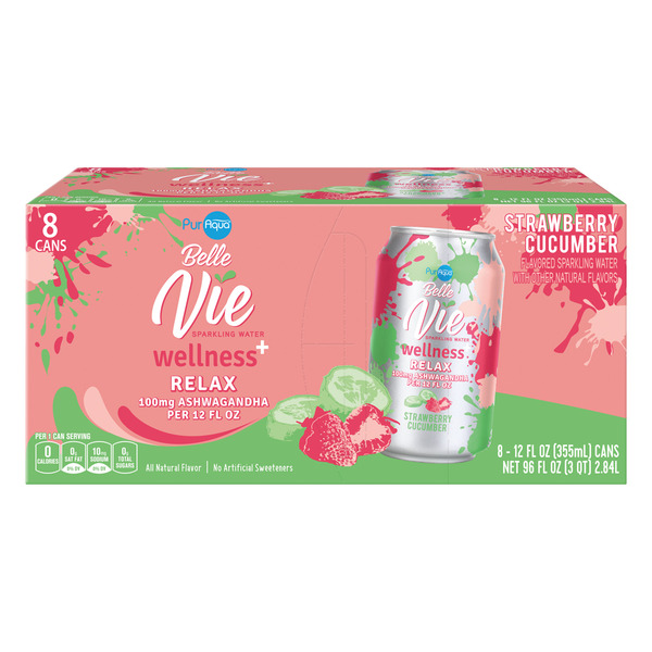 ALDI PurAqua Strawberry Cucumber Functional Sparkling Water Same-Day Delivery or Pickup | Aldi