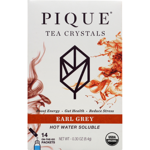 Pique Tea Crystals, Earl Grey, On-the-Go Packets (14 each) - Instacart