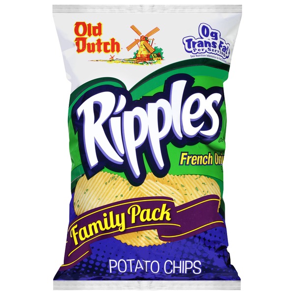 Old Dutch Family Pack French Onion Ripples Chips (13.5 oz) - Instacart