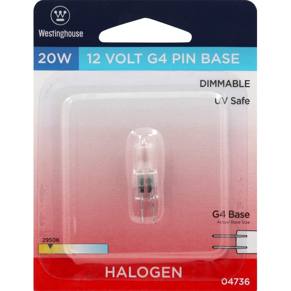 Westinghouse Light Bulb, Halogen, Single Ended, 20 Watts (1 each ...