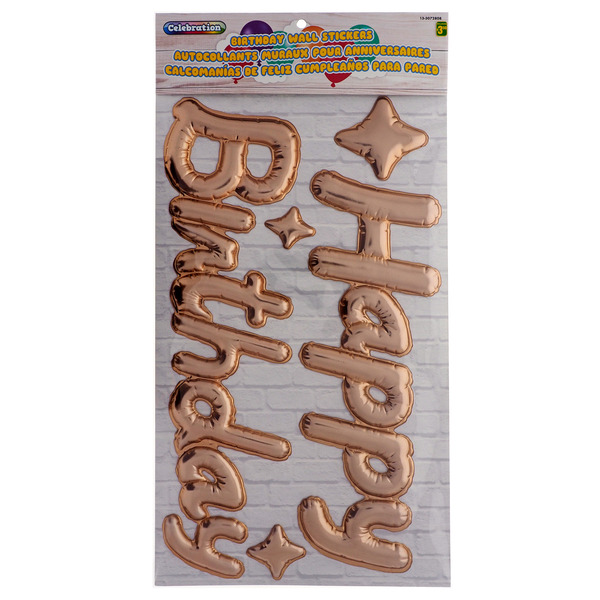 Dollarama Dollarama L.P. Puffy Happy Birthday Wall Sticker Same-Day ...