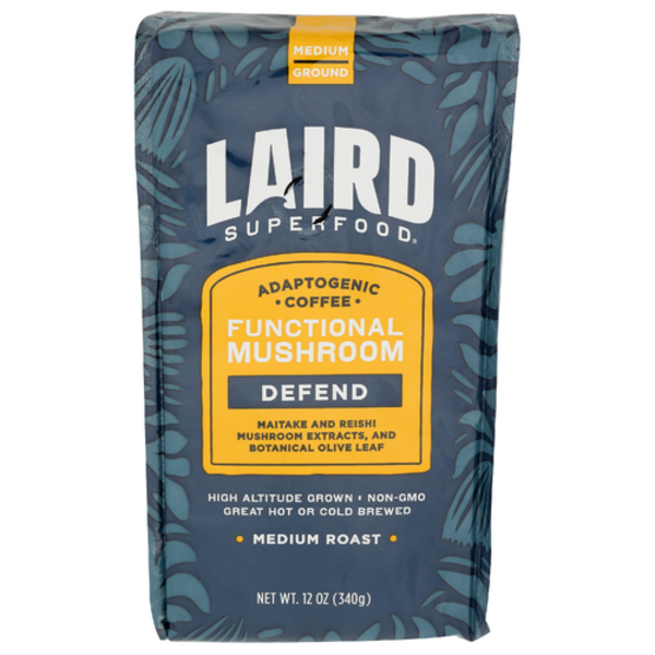 Laird Superfood Defend Functional Ground Coffee with Mushrooms Same-Day ...