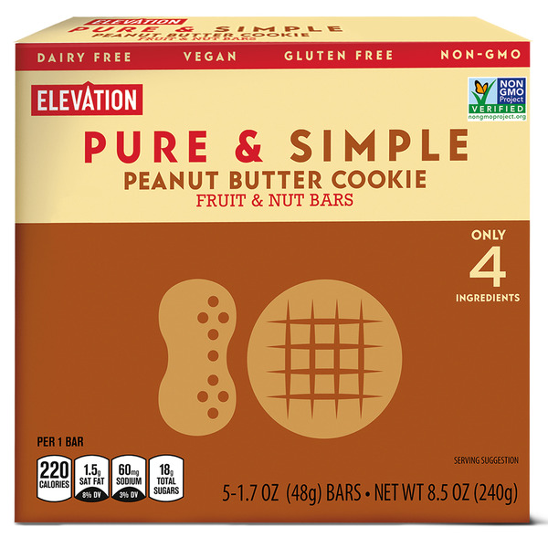 Elevation Peanut Butter Cookie Pure and Simple Bars Same-Day Delivery ...