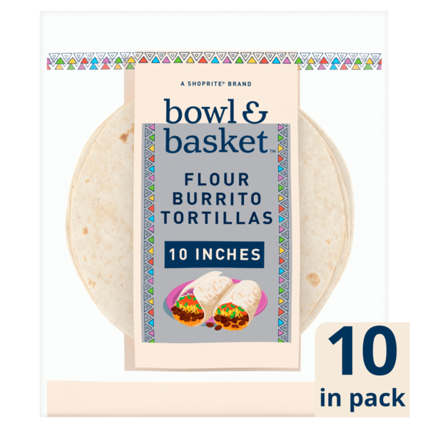 ShopRite Bowl & Basket Flour Burrito 10 Inches Tortillas Same-Day ...