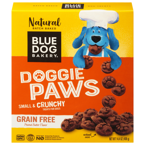 Blue Dog Bakery Treats for Dogs, Grain Free, Peanut Butter Flavor ...