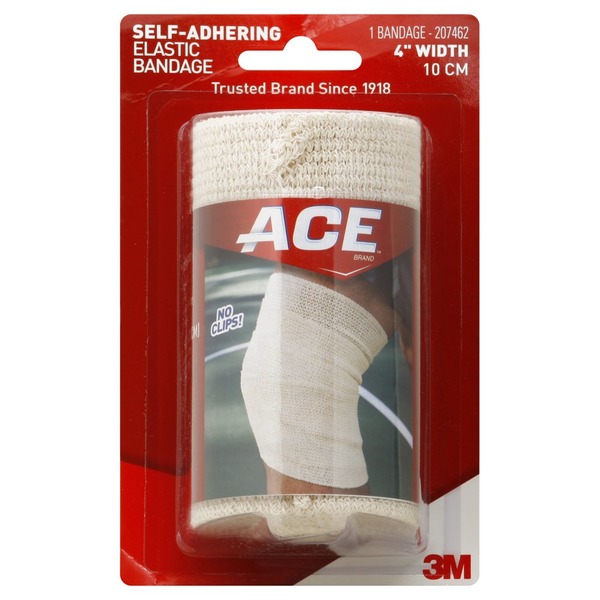 Ace Elastic Bandage, Self-Adhering, 4 Inch Width (1 each) - Instacart
