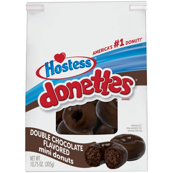 Hostess Double Chocolate Donettes Bag (10.75 oz) - Instacart