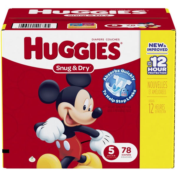 Huggies Snug & Dry Size 5 Diapers (78 ct) - Instacart