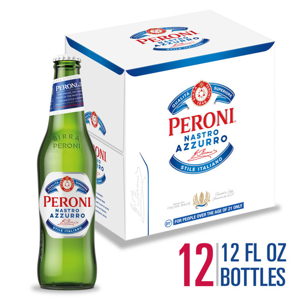 Peroni Nastro Azzurro Italian-Style Lager Beer 5.0% ABV, 12 Pack, 12.0 ...