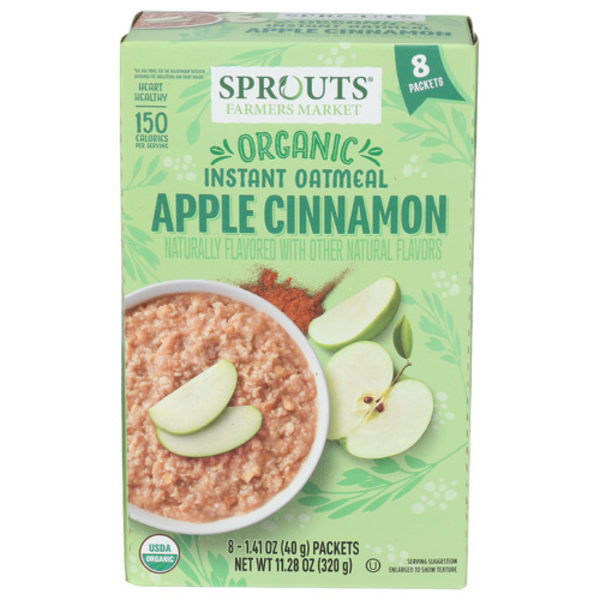 Sprouts Farmers Market Sprouts Oatmeal-Instant-Apple Cinnamon-Org Same ...