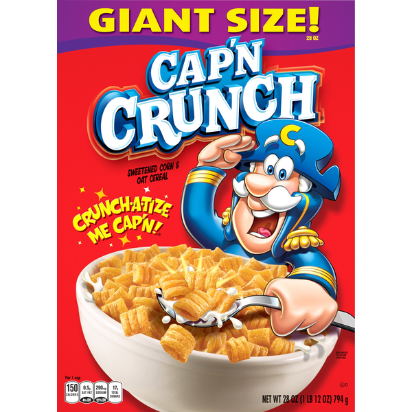 Cap'N Crunch Sweetened Corn & Oat Cereal (28 oz) - Instacart