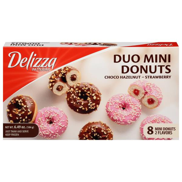 Delizza Choco Hazelnut-Strawberry Duo Mini Donuts Same-Day Delivery or ...
