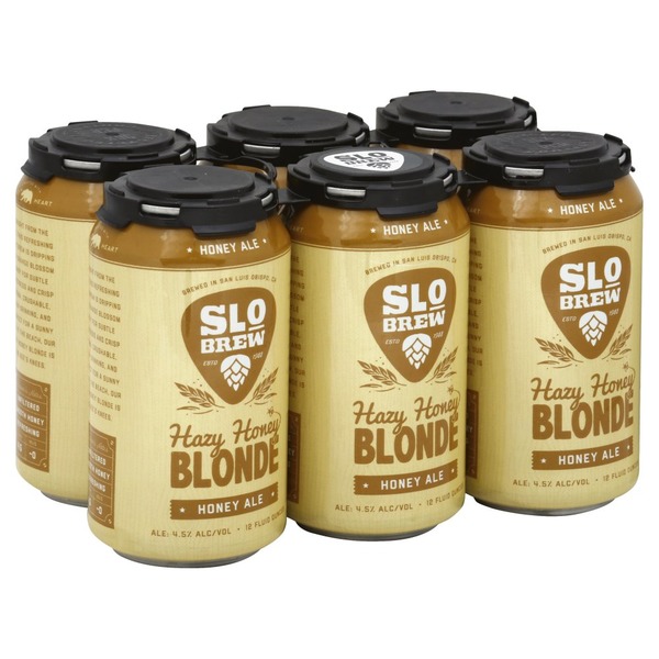 Slo Brew Beer, Honey Ale, Hazy Honey Blonde (12 fl oz) - Instacart