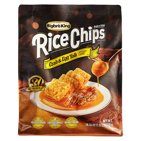 Big Bro Crab Egg Yolk Rice Chips, 18.34 oz Same-Day Delivery | Costco