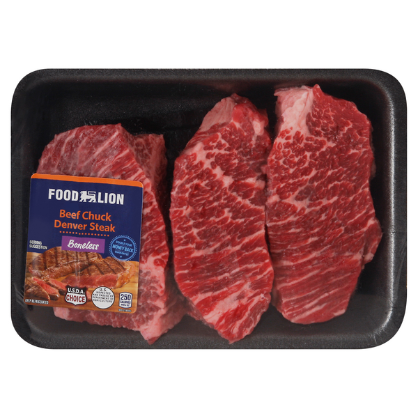 Food Lion Boneless Beef Denver Steak Same-Day Delivery or Pickup ...