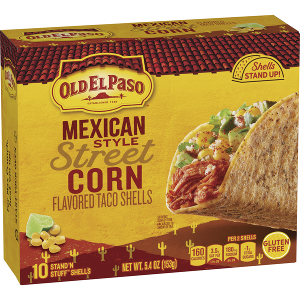 Old El Paso Mexican Style Street Corn Stand 'N Stuff Taco Shells Same ...