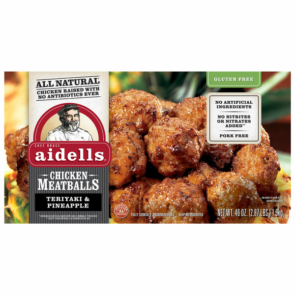 Aidell's Teriyaki & Pineapple Chicken Meatballs, 46 oz Same-Day ...