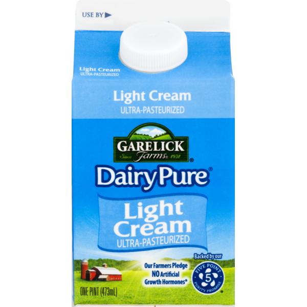 Garelick Farms DairyPure Light Cream (16 fl oz) - Instacart