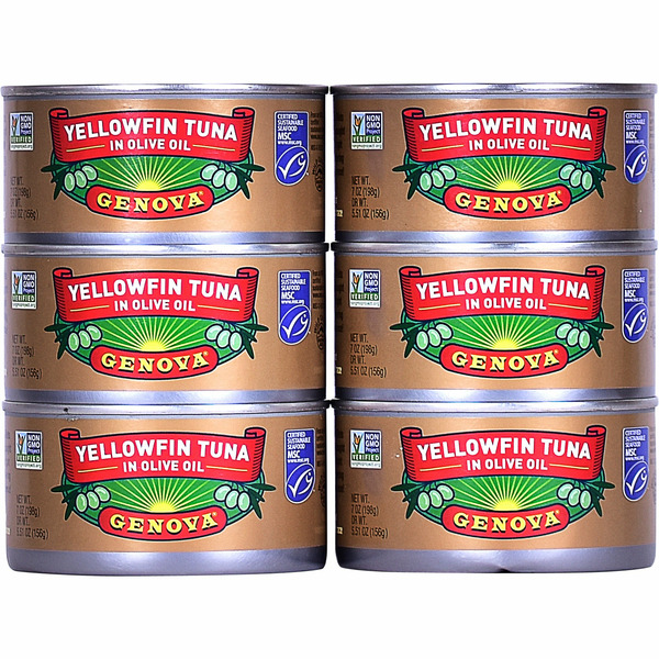 GENOVA Premium Yellowfin Tuna in Olive Oil 6 pack Same-Day Delivery ...