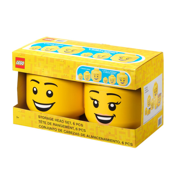 LEGO Storage Head Set, 6-pieces Same-Day Delivery | Costco