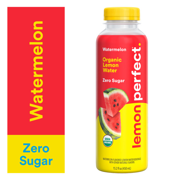 Lemon Perfect Watermelon, Flavored Lemon Water Organic Zero Sugar Same ...