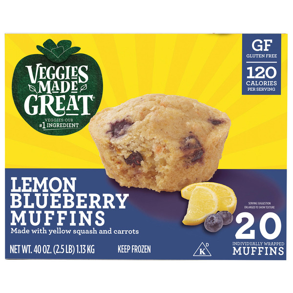 Classic Cooking, Llc Veggies Made Great Lemon Blueberry Muffins, 20 ...