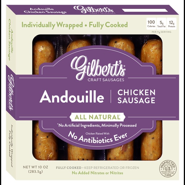 Gilbert's Craft Sausages Andouille Chicken Sausage (10 oz) - Instacart