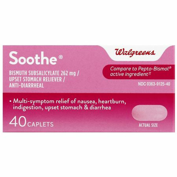 Walgreens Walgreens Soothe Upset Stomach Reliever / Anti-Diarrhea ...