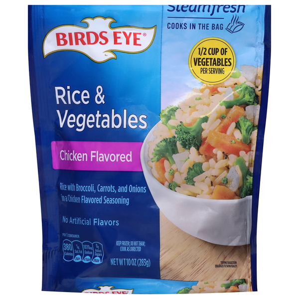 Shop 'n Save Birds Eye Steamfresh Seasoned Chicken Flavored Rice Frozen ...
