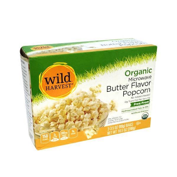 Wild Harvest Organic Butter Flavor Microwave Popcorn (3.5 oz) - Instacart