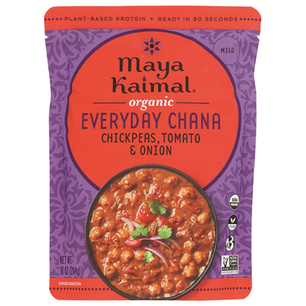Maya Kaimal Everyday Chana, Organic, Chickpeas + Tomato & Onion, Mild ...