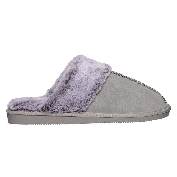 ALDI Serra Ladies Genuine Suede Slippers - Grey Same-Day Delivery or ...