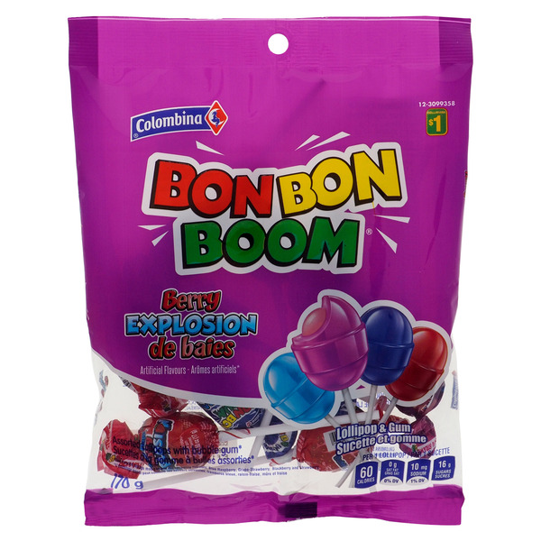 Colombina Bon Bon Boom Bubble Gum Pops Same-Day Delivery | Dollarama