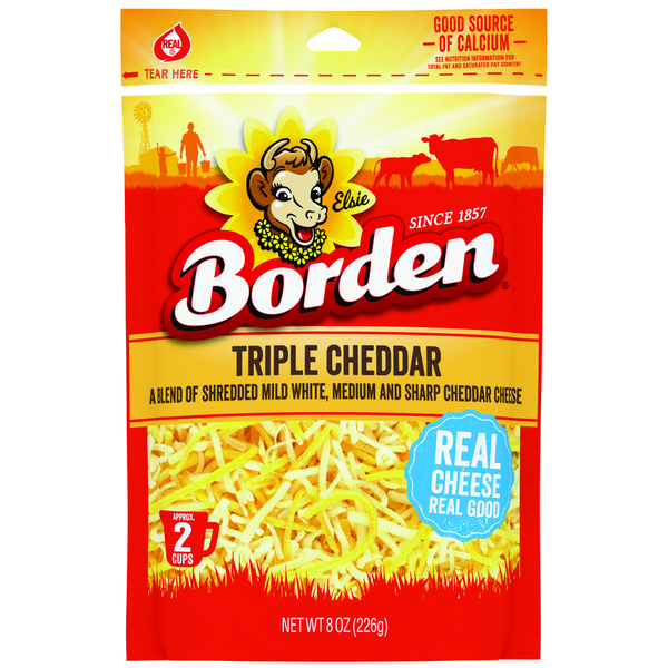 Borden Regular Shredded Cheese, Triple Cheddar Blend Same-Day Delivery ...