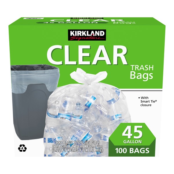 Costco Kirkland Signature Clear Trash Bag Same-Day Delivery or Pickup ...
